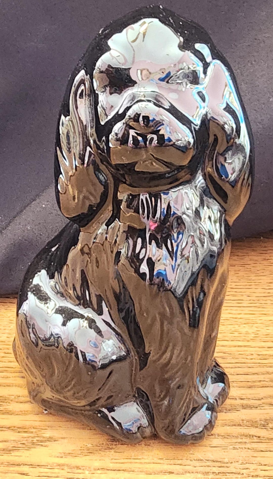 Vintage High Gloss Black Lab Statue - Etsy