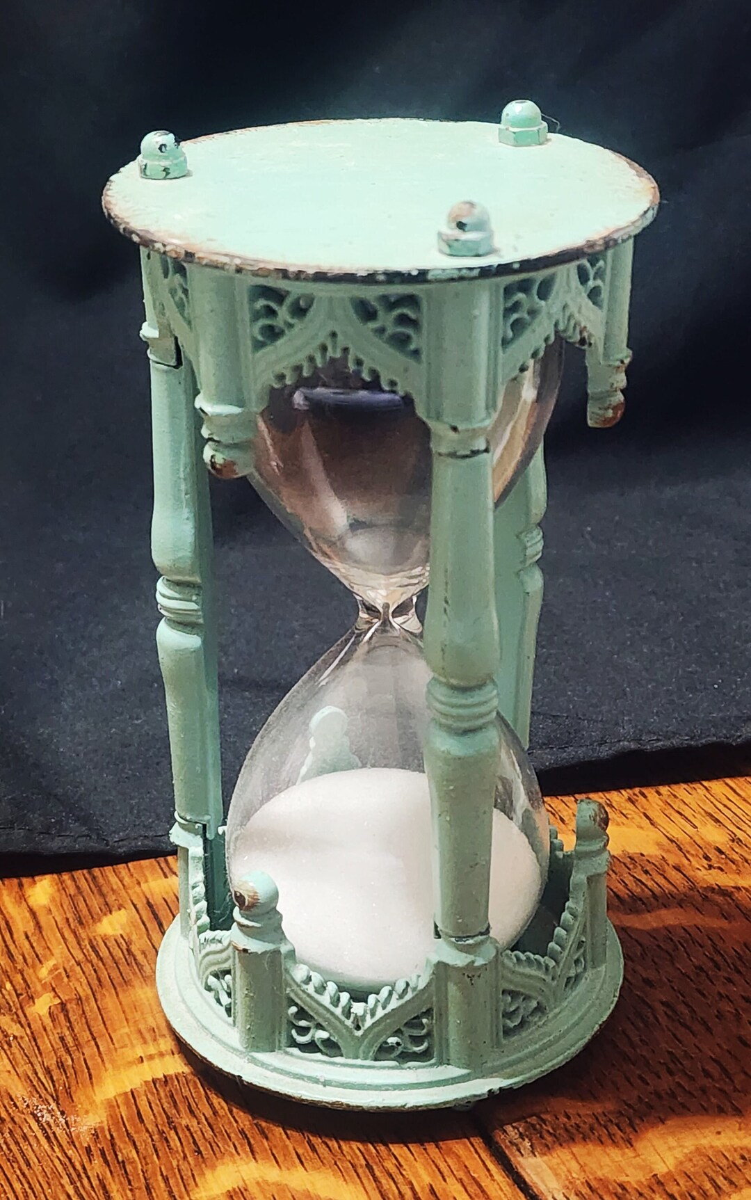 Vintage 6" Blue Cast Iron Timer - Etsy