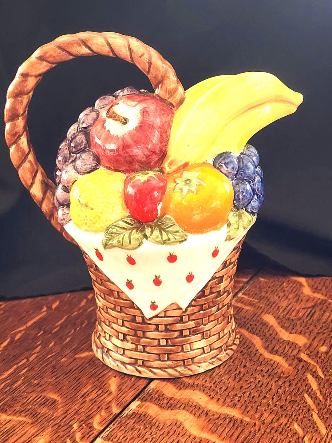 Vintage Japanese Takashi Fruit Pitcher - Etsy