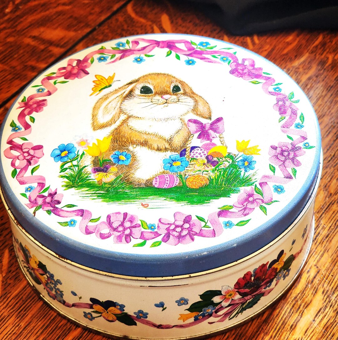 Vintage Bunny Tin - Etsy