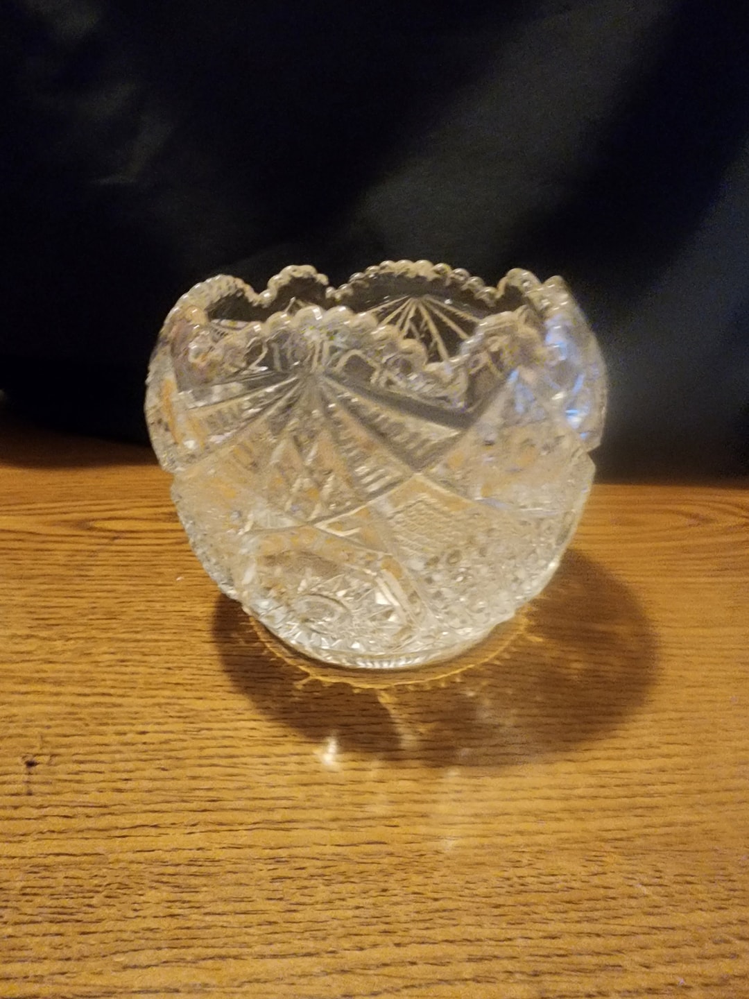 Vintage Crystal Fish Bowl Style Cut Glass Beautiful - Etsy