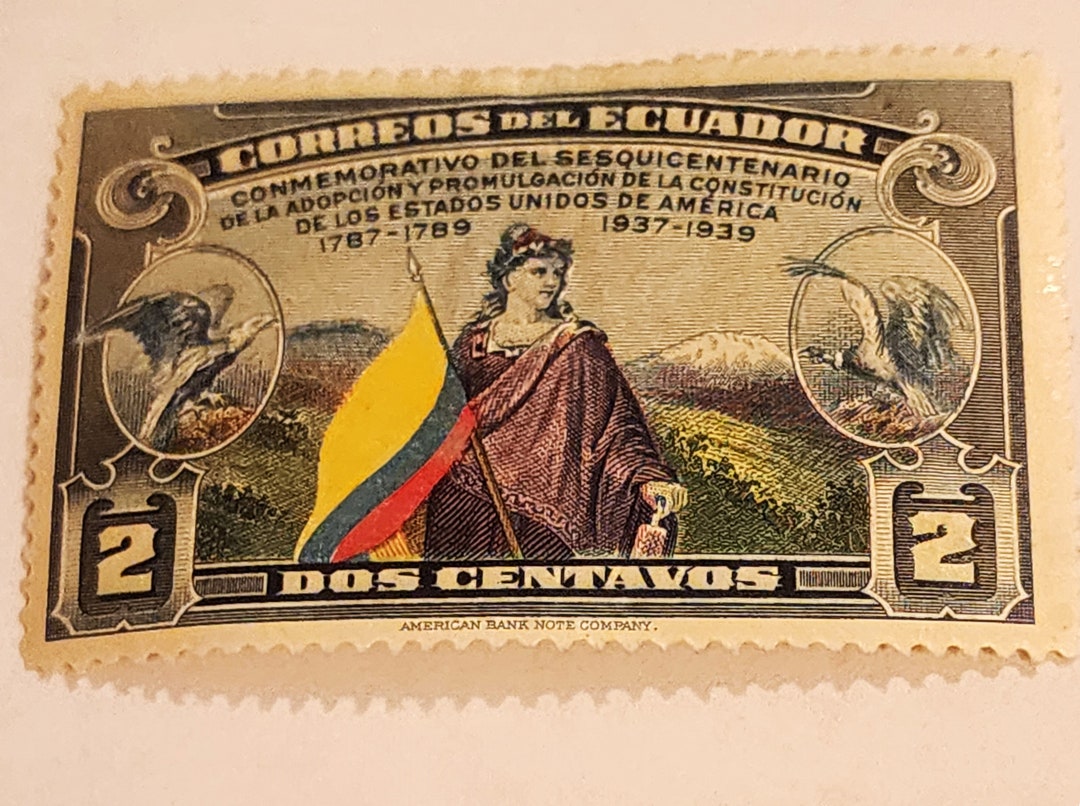 Vintage 1938 Ecuador Mint Postage Stamp Hinged - Etsy