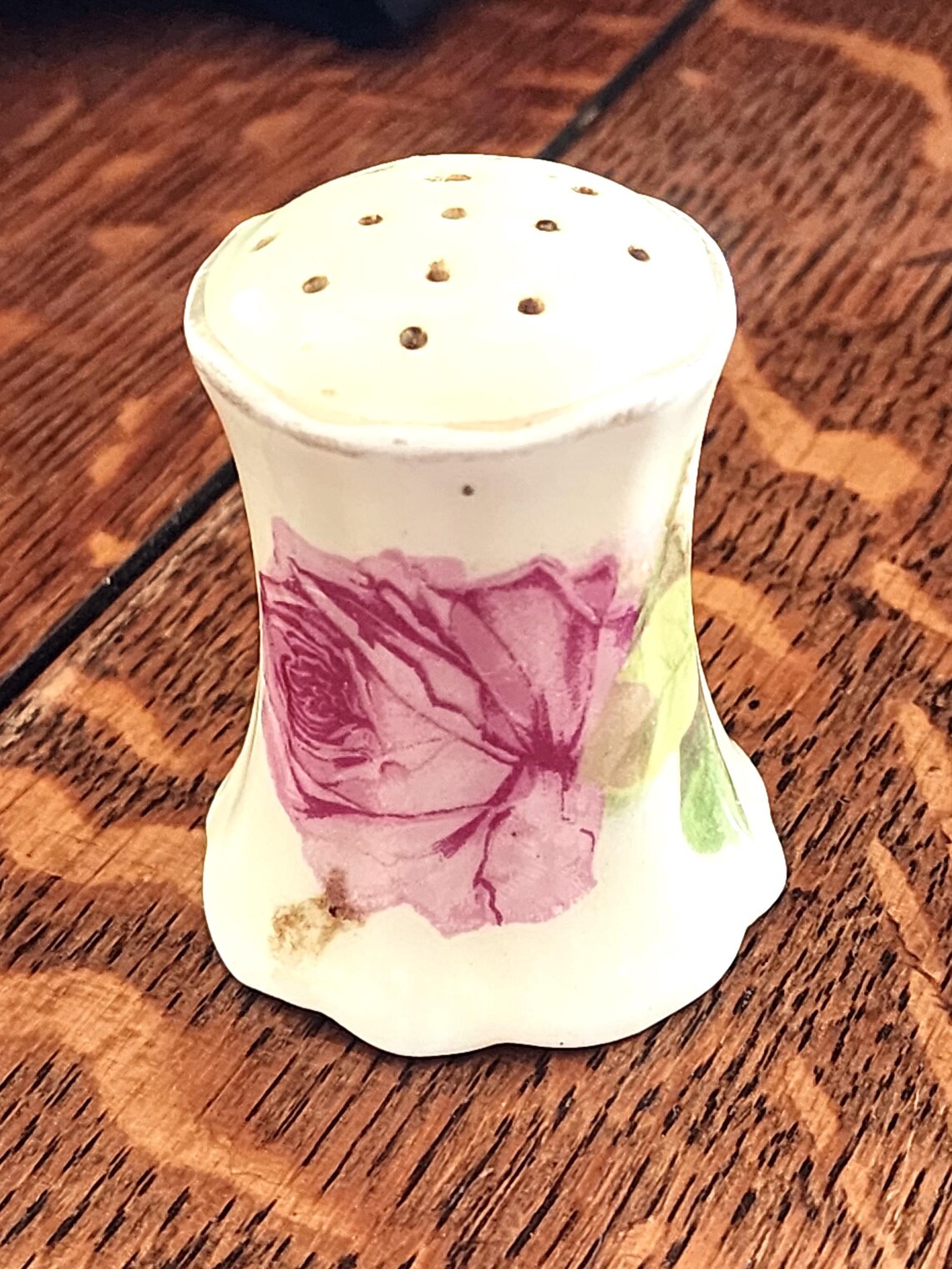 Vintage White Porcelain Shaker With Pink Flowers OE Royal Austria - Etsy