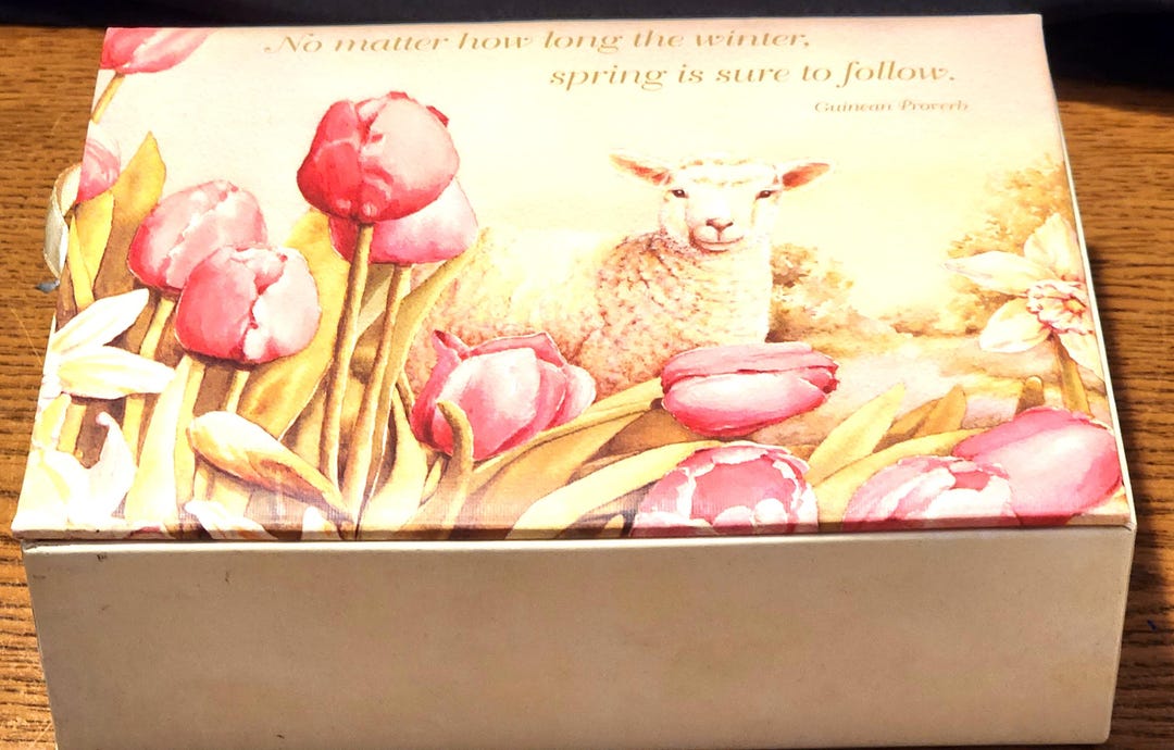 Vintage Lang Box Blush of Spring Lonnie Bieber - Etsy