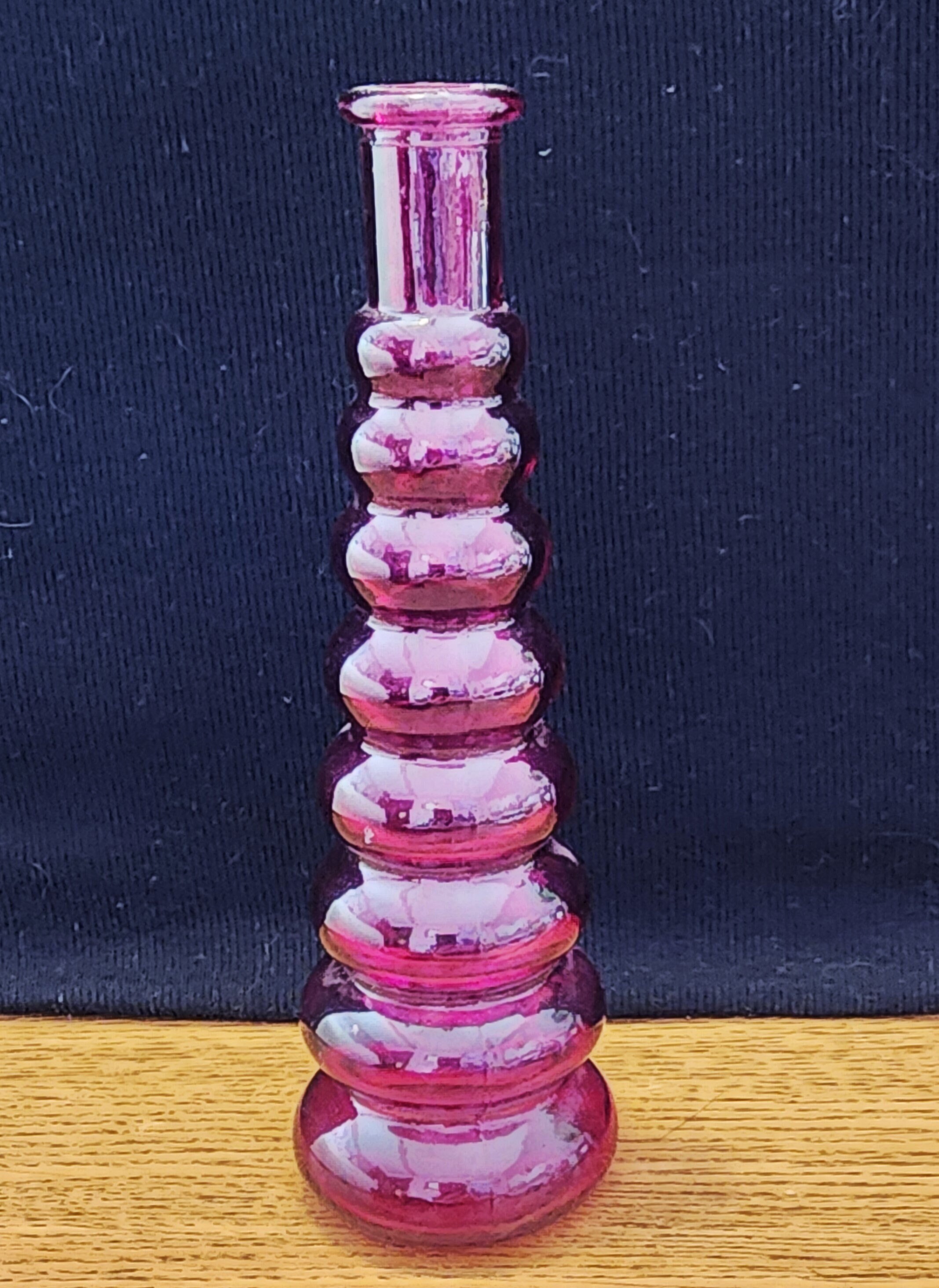 Vintage 7 Purple Bubble Vase - Etsy