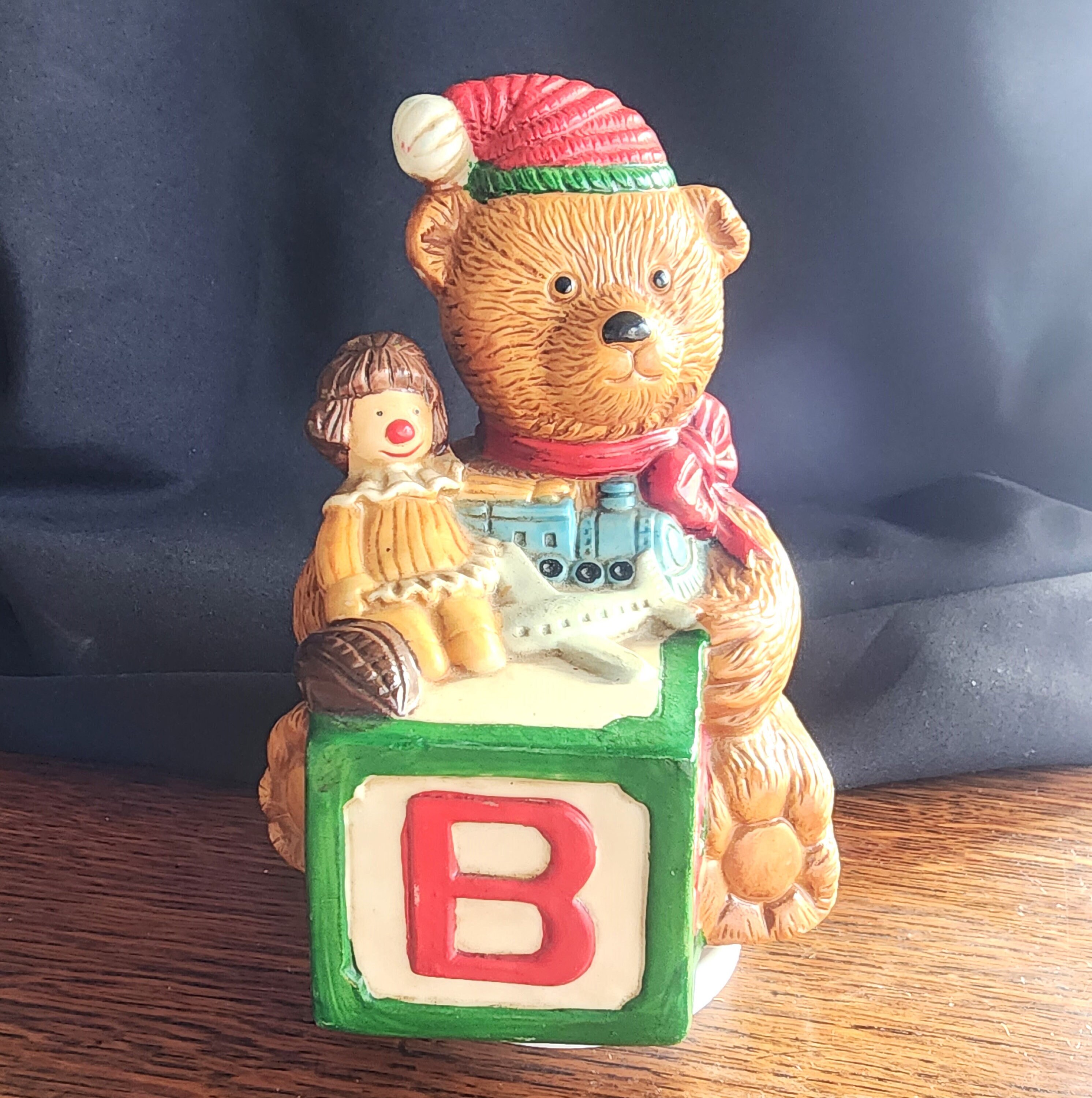 Vintage Teddy Bear Music Box - Etsy