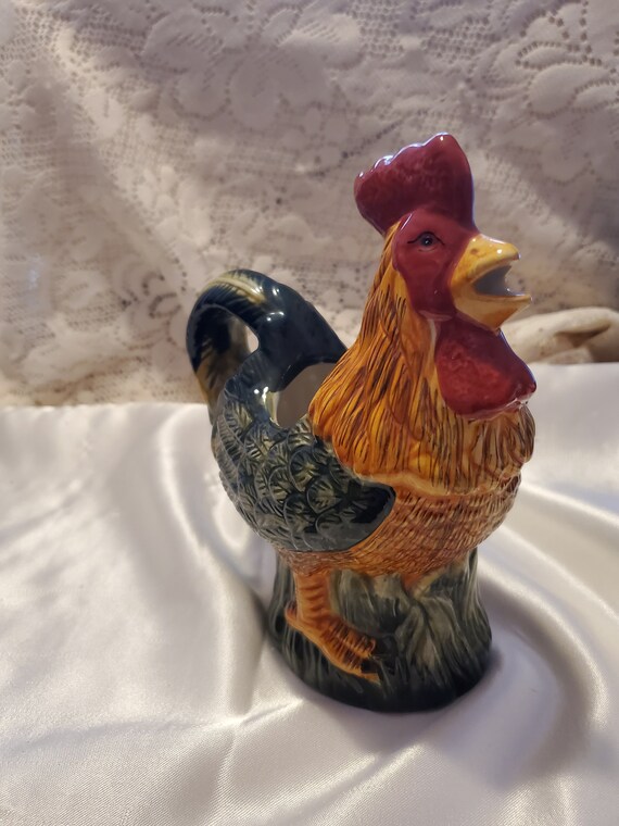 Vintage Rooster Ceramic Planter - Etsy