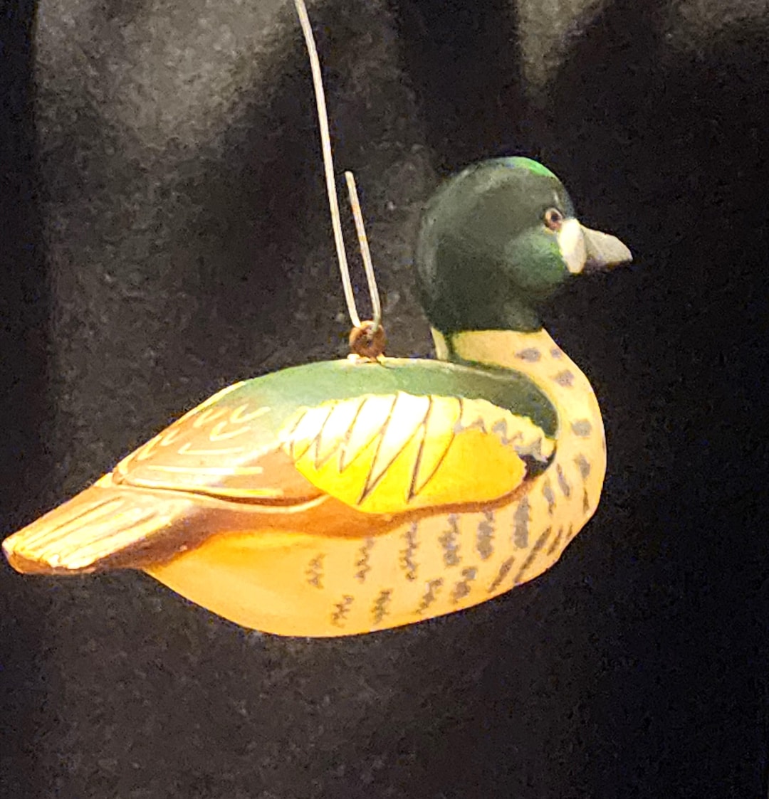 Vintage Wood Duck Christmas Tree Ornament - Etsy