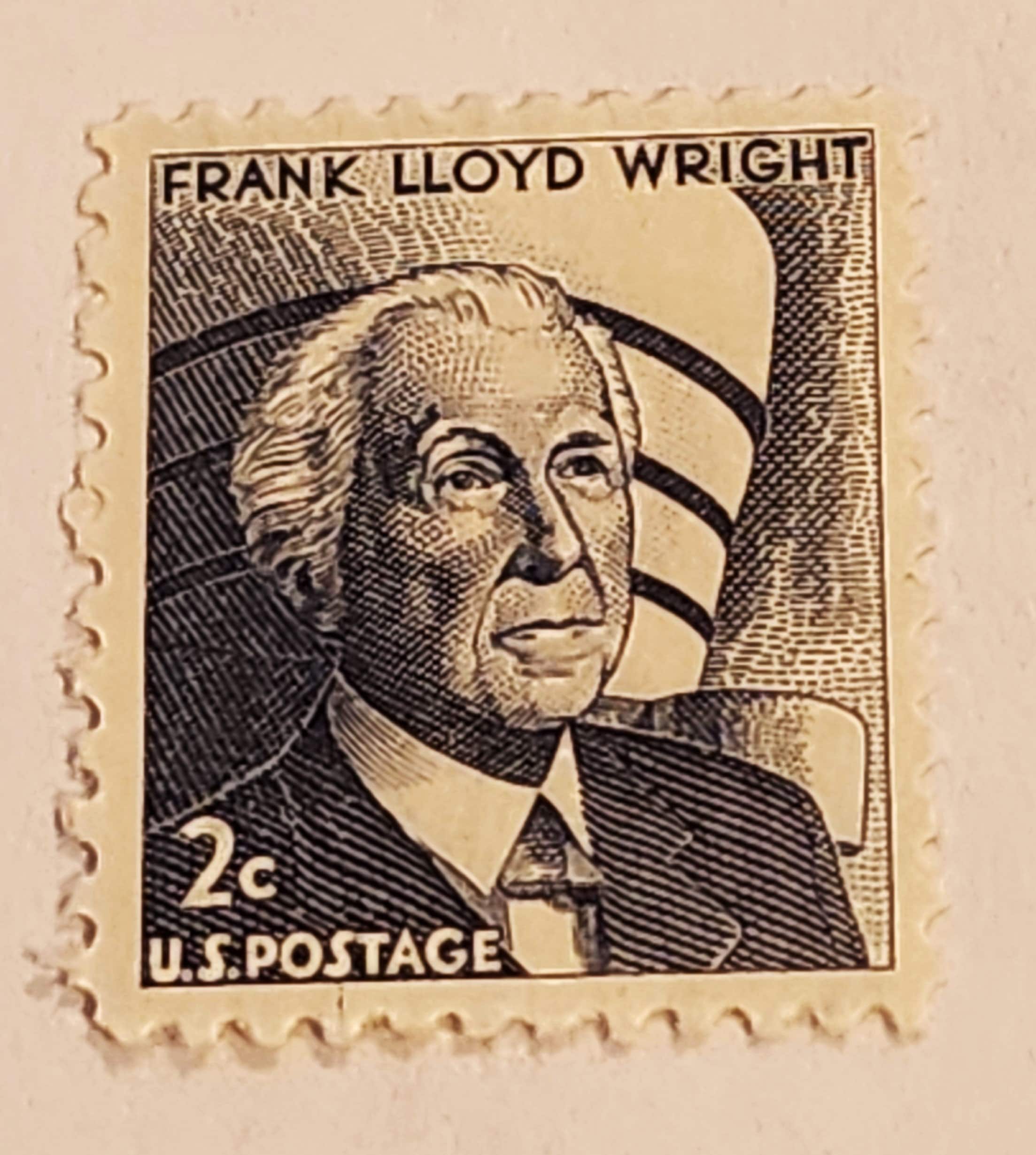 Vintage 2 Cent Frank Lloyd Wright Stamp Mint Unhinged - Etsy