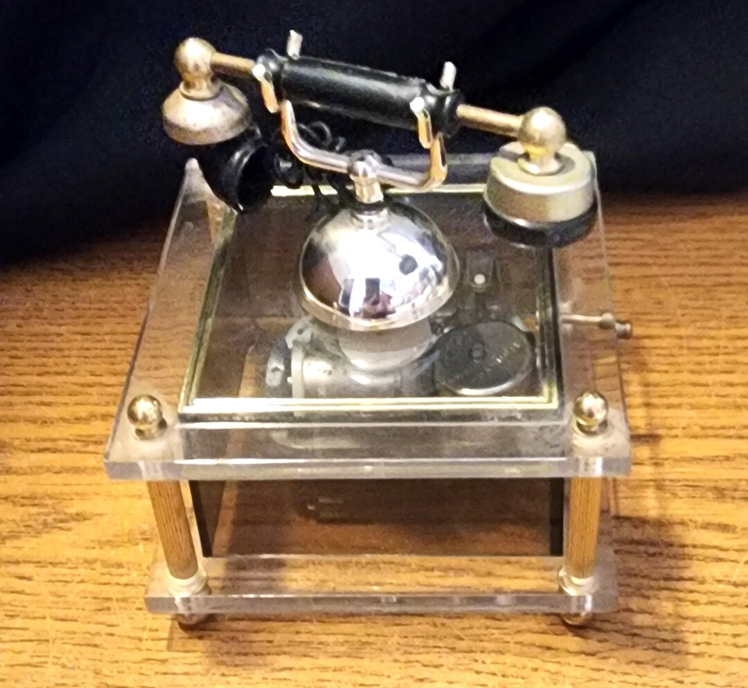 Vintage 1970's Spinning Telephone Music Box - Plays Feelings - Very ...