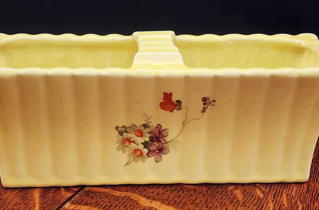 Vintage Marco Pottery Planter Yellow - Etsy