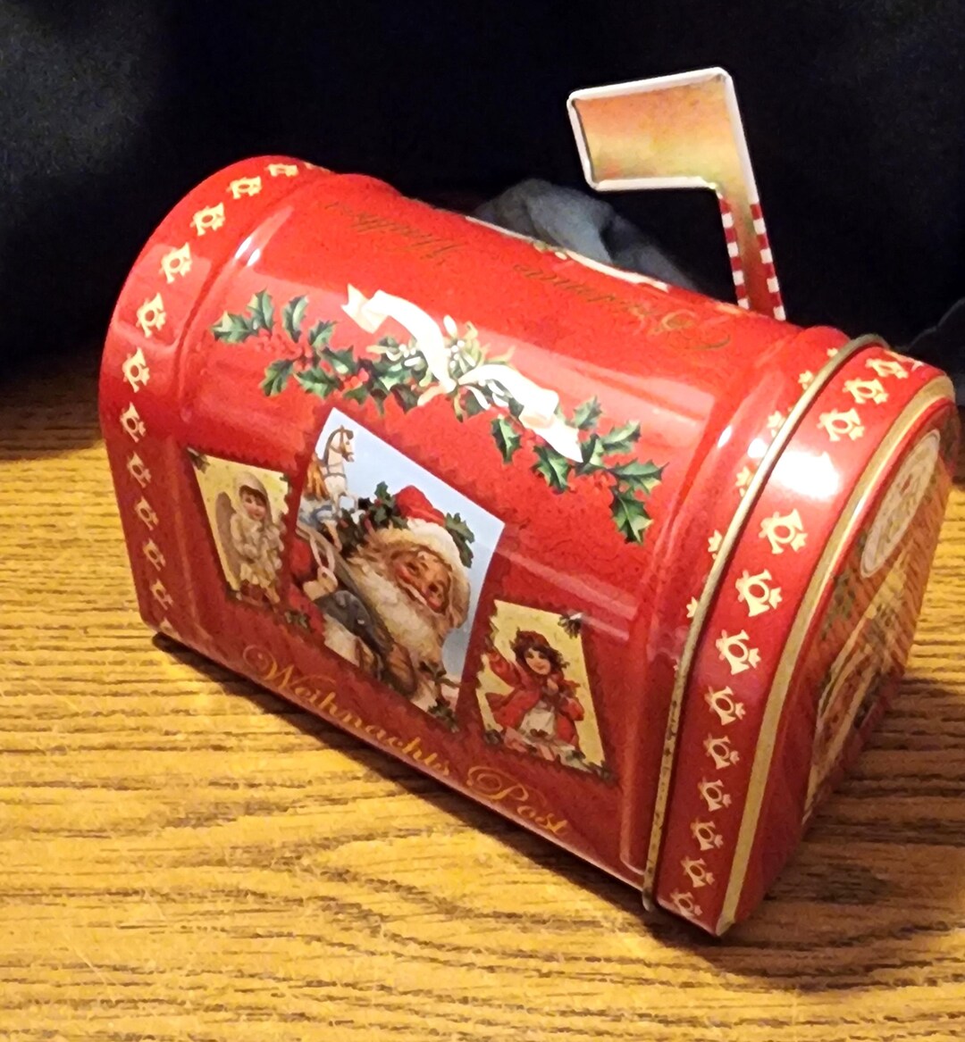 Buy Vintage Tin Letter Box for Santa With Flag Just the Best Online in ...