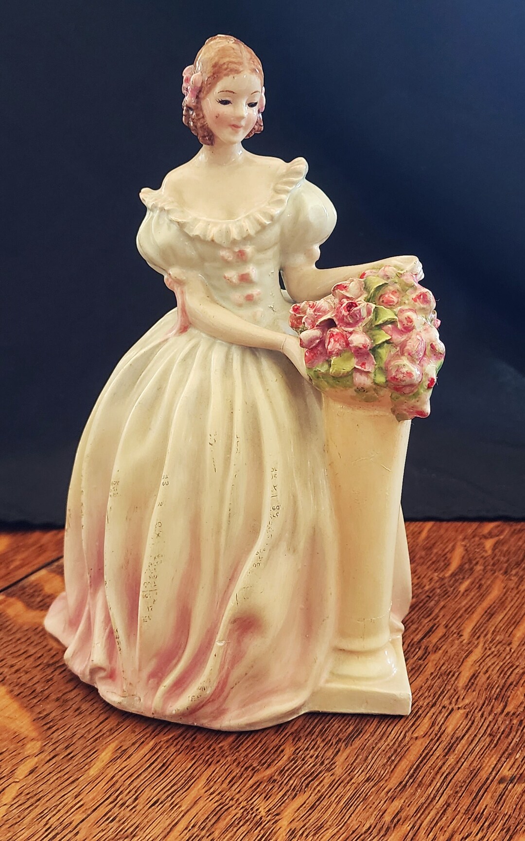Vintage Chalkware Victorian Lady - Etsy