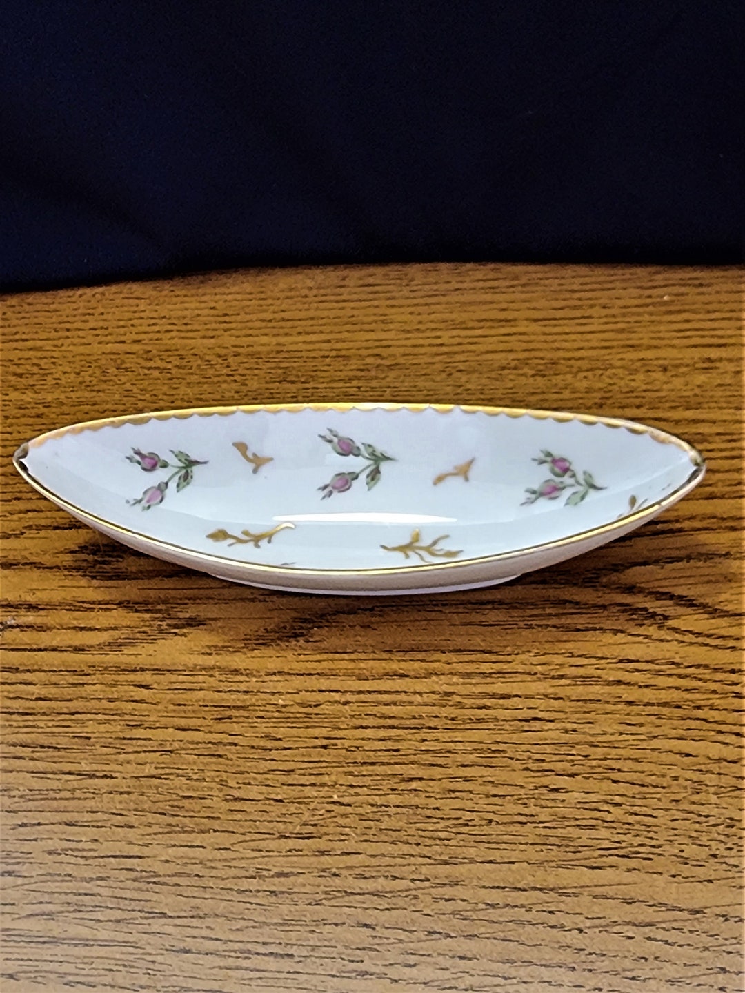 Vintage Porcelain Sugar/salt Server With Flowers - Etsy