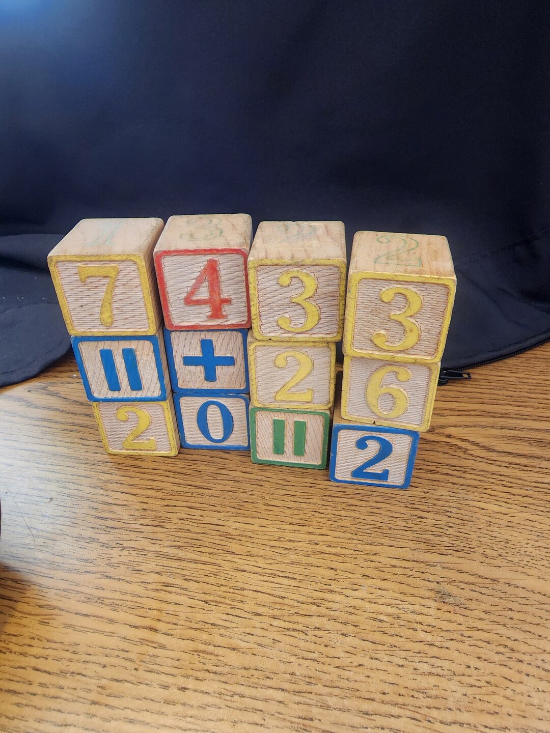 Vintage Number Blocks Wood - Etsy