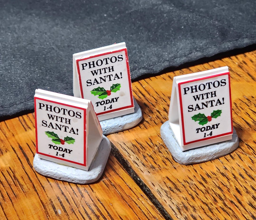 Vintage Photo With Santa Sign for a Village - Etsy