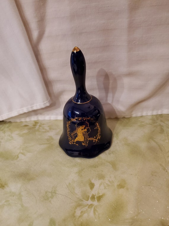 Vintage Blue Cobalt Bell Taiwan - Etsy