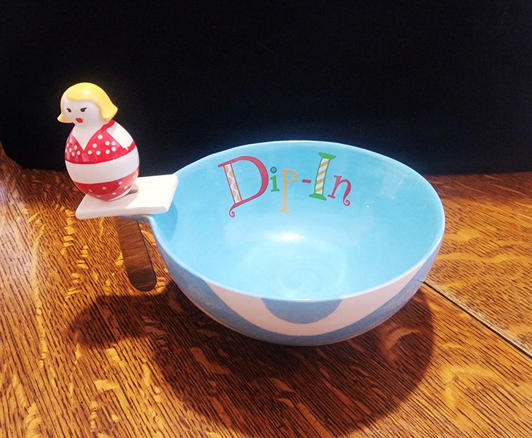 Vintage Grasslands Road Dip Bowl W/spreader/spoon - Etsy