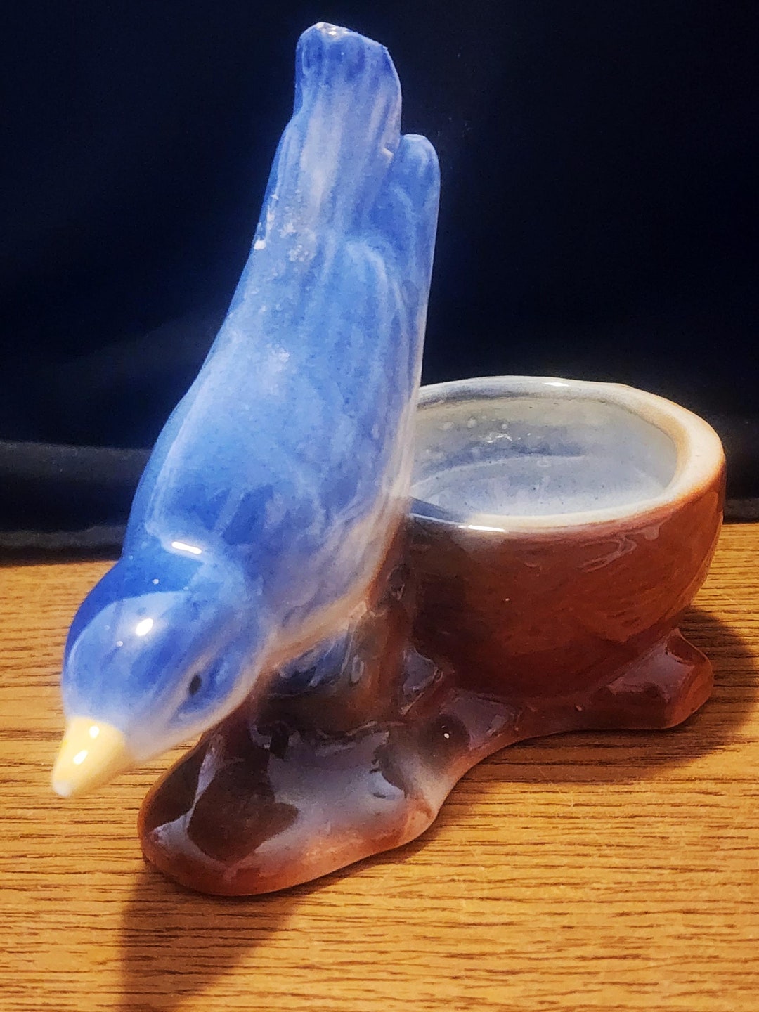 Vintage Blue Bird Planter so Adorable - Etsy