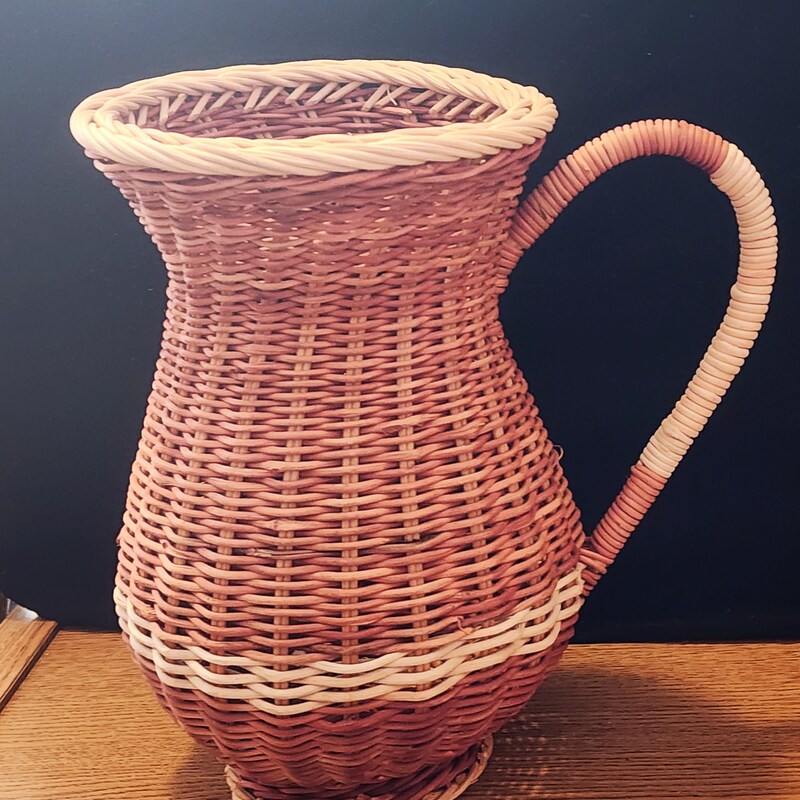 Wicker Pitcher - Etsy