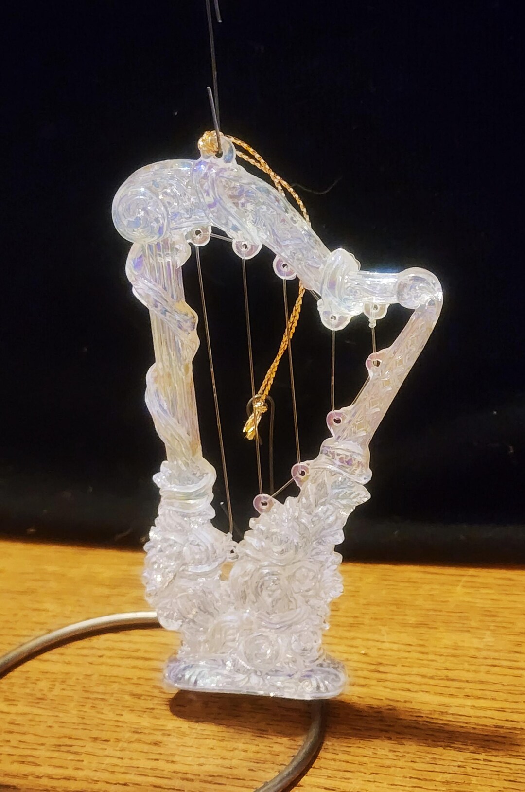Vintage Acrylic Harp Christmas Tree Ornament - Etsy