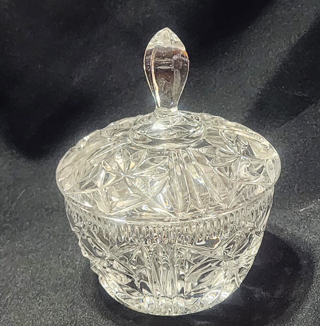 Vintage 5" Tall Crystal Candy Dish - Just Stunning! - Etsy