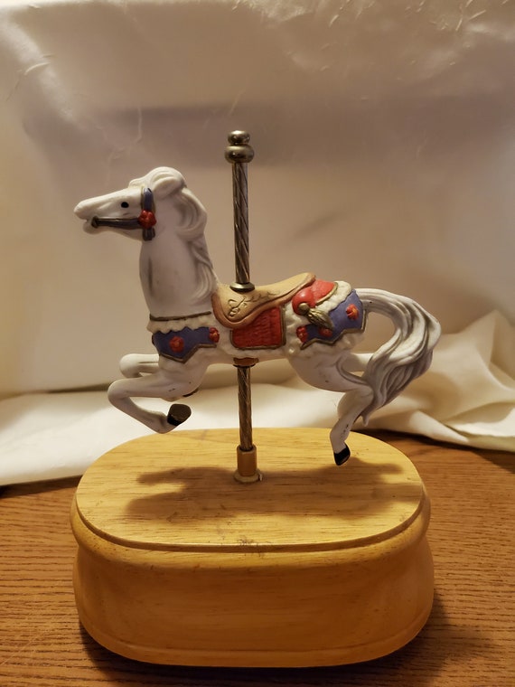 Vintage Carasol Horse Music Box | Etsy