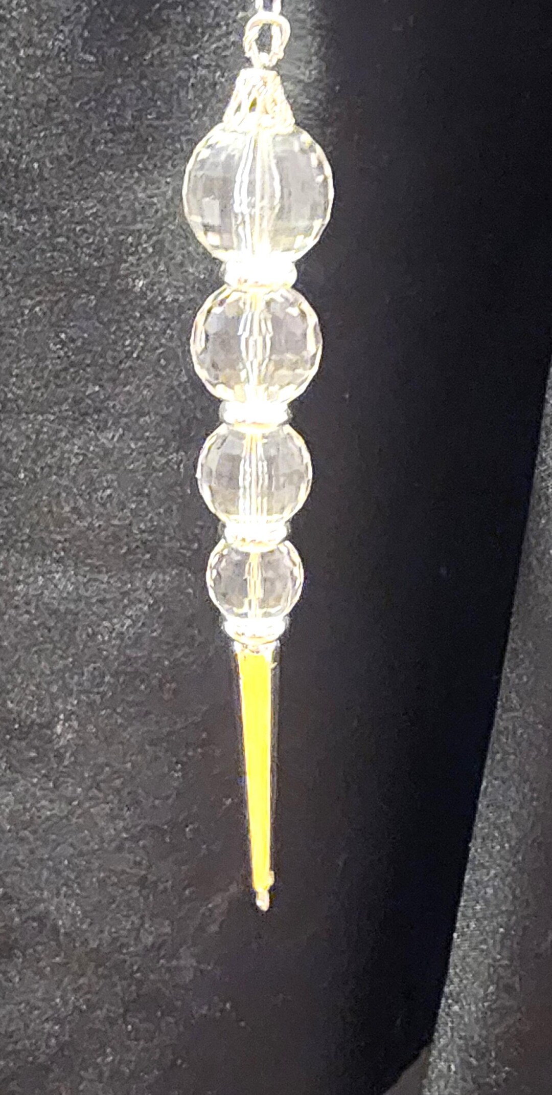 Vintage 6" Glass Spire Christmas Tree Ornament - Etsy