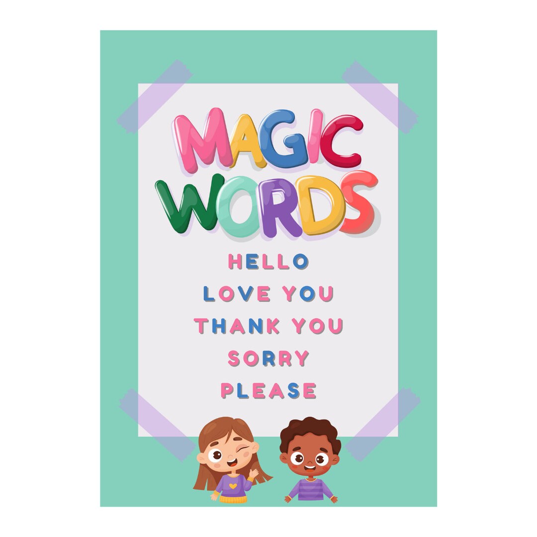 Magic Words Poster - Etsy