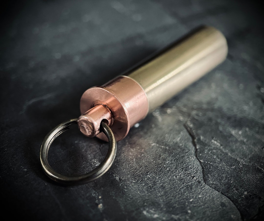 Distressed Brass & Copper Waterproof Shotgun Shell Bullet Pill Bottle ...