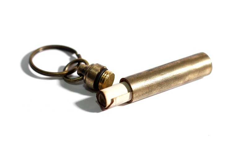 Dull Polished Distressed Solid Brass Bullet Pill Box Bottle - Etsy