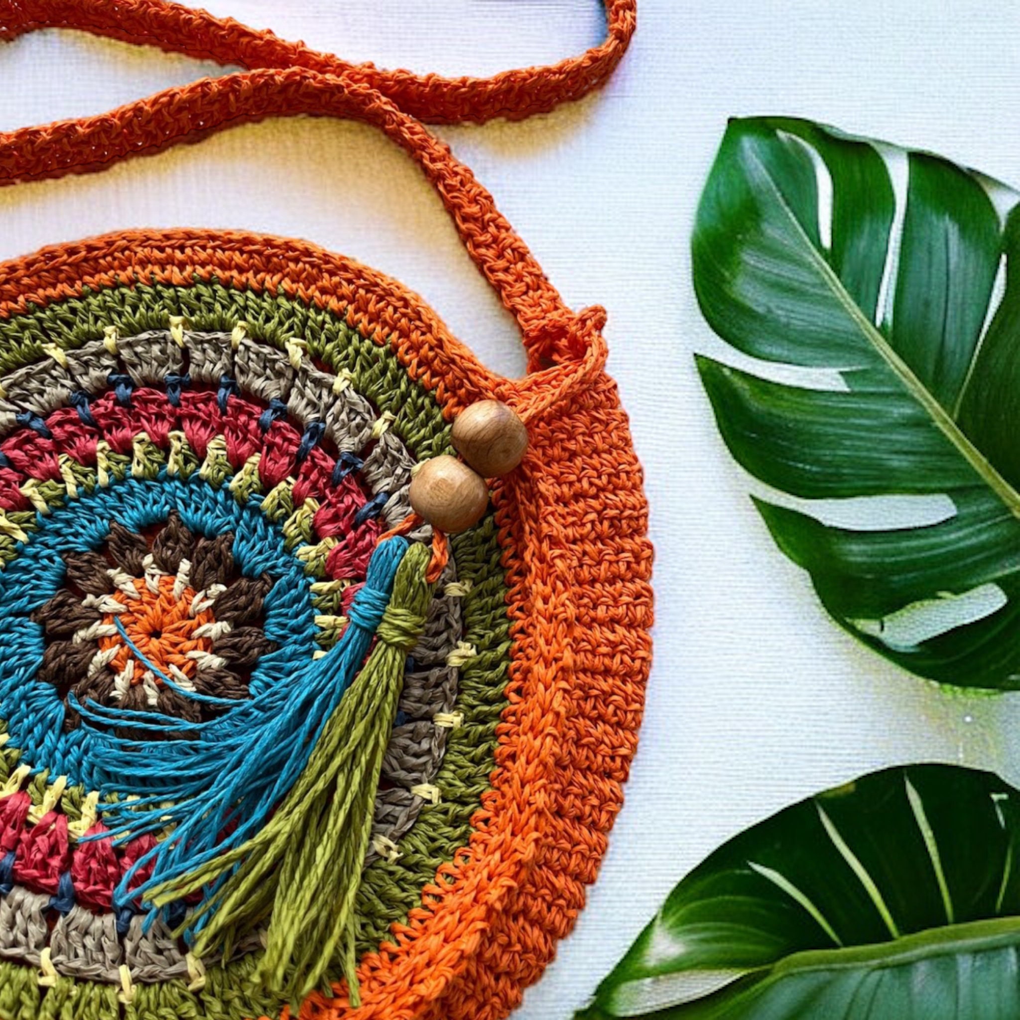 Colorful Crochet Mandala Bag, Crochet Design Shoulder Bag, Small ...