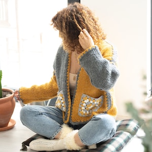 Two Color Block Cardigan Pattern, Digital Download, Cardigan Making ...