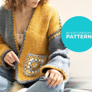 Two Color Block Cardigan Pattern, Digital Download, Cardigan Making ...