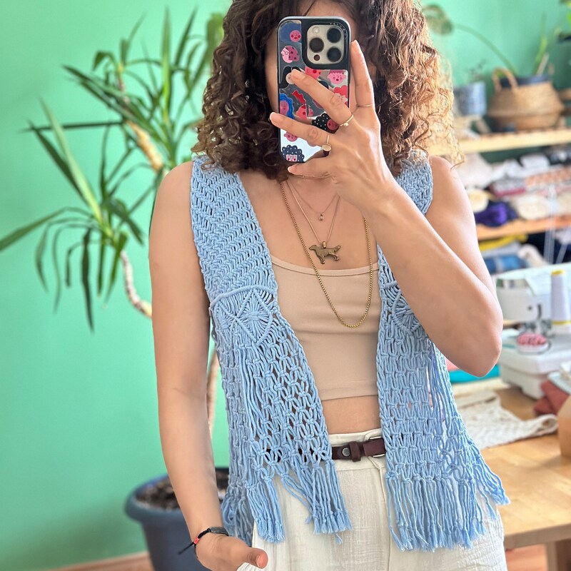 Macrame Vest - Etsy
