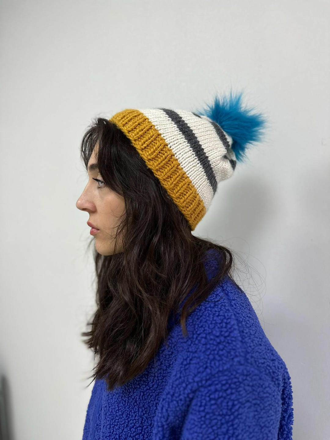 Blue Mustard Beret - Etsy