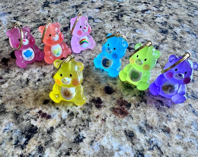 Care Bear Keychains - Glow in the Dark Keychains - Glow in the Dark ...