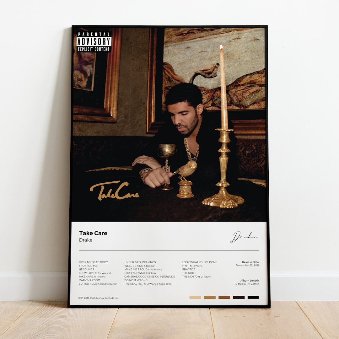 Drake - Take Care Album Poster. Printable Wall Art. Music Poster. - Etsy