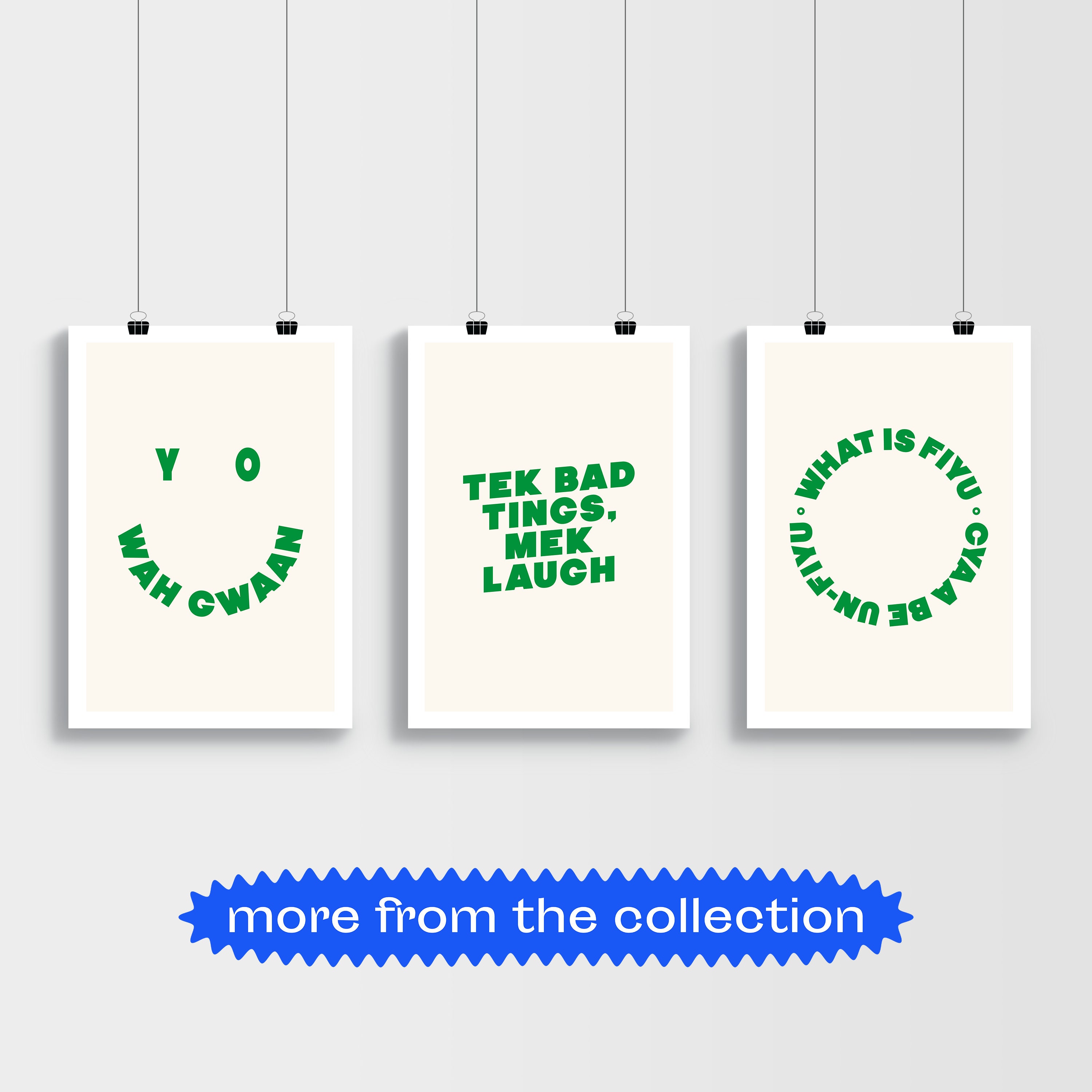 Yo Wah Gwaan Jamaican Greeting Printable Wall Art | If Walls Could Talk ...