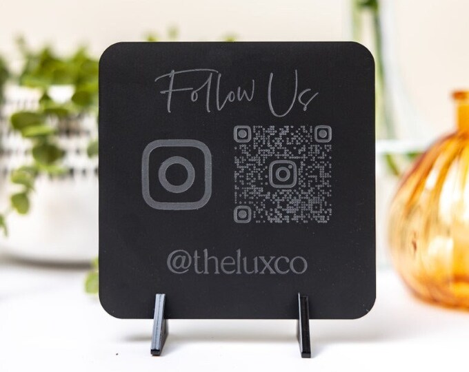 Social Media QR Code Sign Instagram/facebook QR Code Follow Us Sign ...