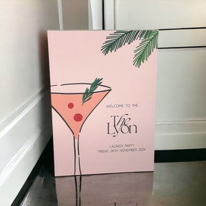 Launch Party Personalised Welcome Sign, Bespoke Event Signs, Luxury ...