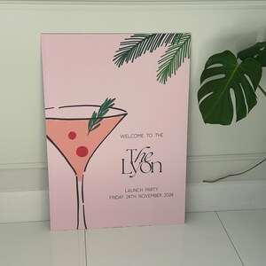 Launch Party Personalised Welcome Sign, Bespoke Event Signs, Luxury ...