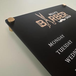 Opening Hours Sign, Custom Acrylic Business Sign, A4 Custom Acrylic ...