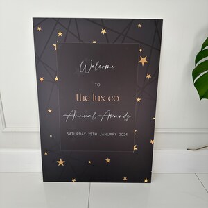 Business Awards Ceremony Personalised Welcome Sign, Bespoke Event Signs ...