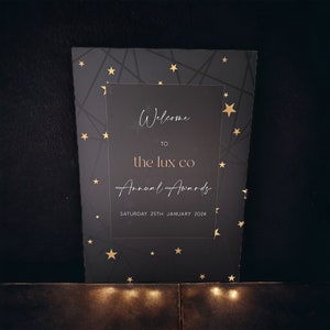 Business Awards Ceremony Personalised Welcome Sign, Bespoke Event Signs ...