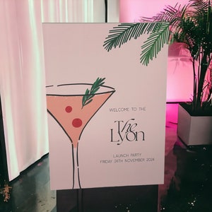 Launch Party Personalised Welcome Sign, Bespoke Event Signs, Luxury ...