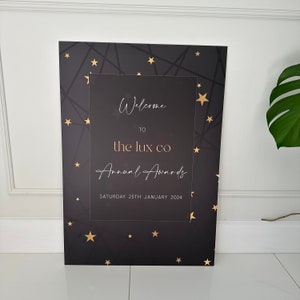 Business Awards Ceremony Personalised Welcome Sign, Bespoke Event Signs ...
