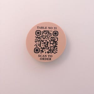 Acrylic QR Code Sign, Digital Ordering, Scan & Order Display, Scan to ...