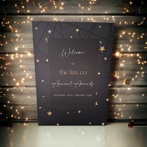 Business Awards Ceremony Personalised Welcome Sign, Bespoke Event Signs ...