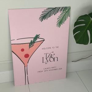 Launch Party Personalised Welcome Sign, Bespoke Event Signs, Luxury ...